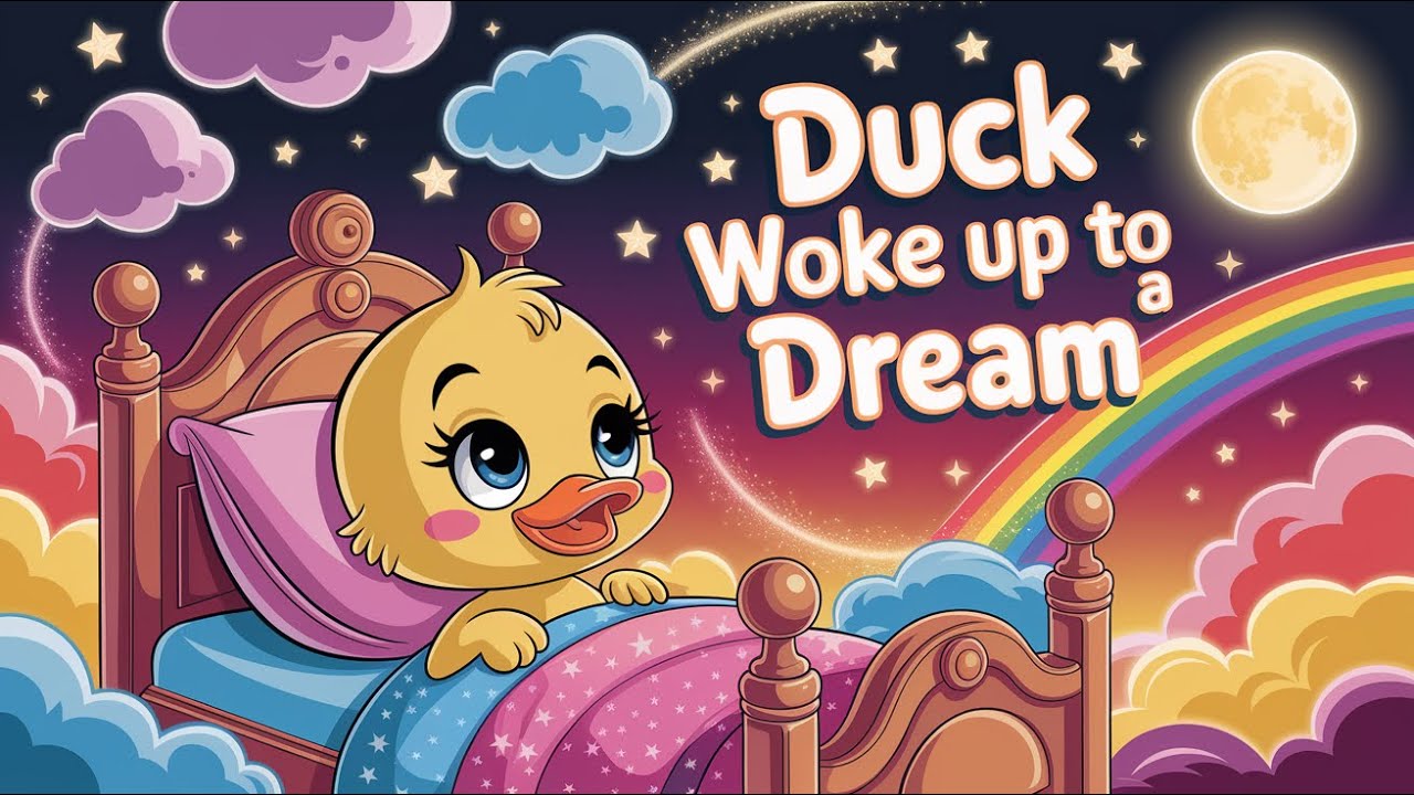 Duck Woke Up to a Dream 🦆 | Magical Kids Rhyme | Bedtime Story for ...