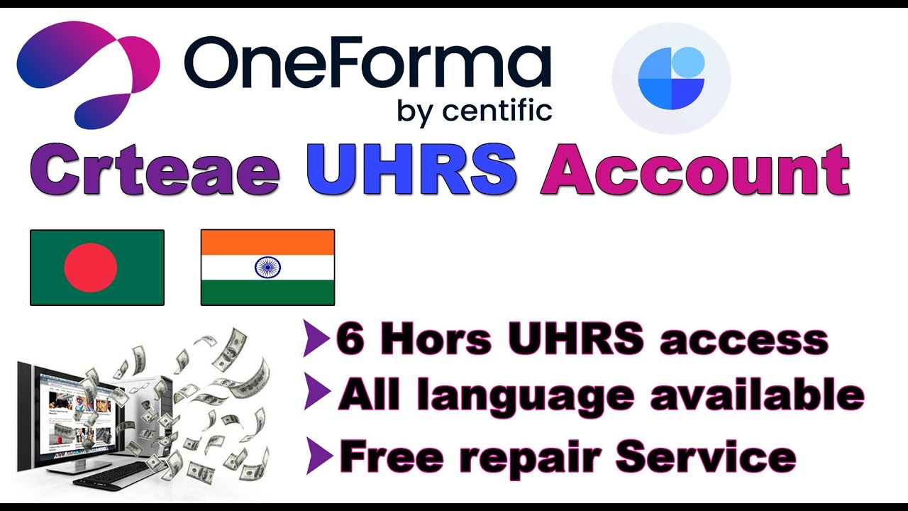 How to create UHRS account in Oneforma |6 Hours Access | Free repair ...