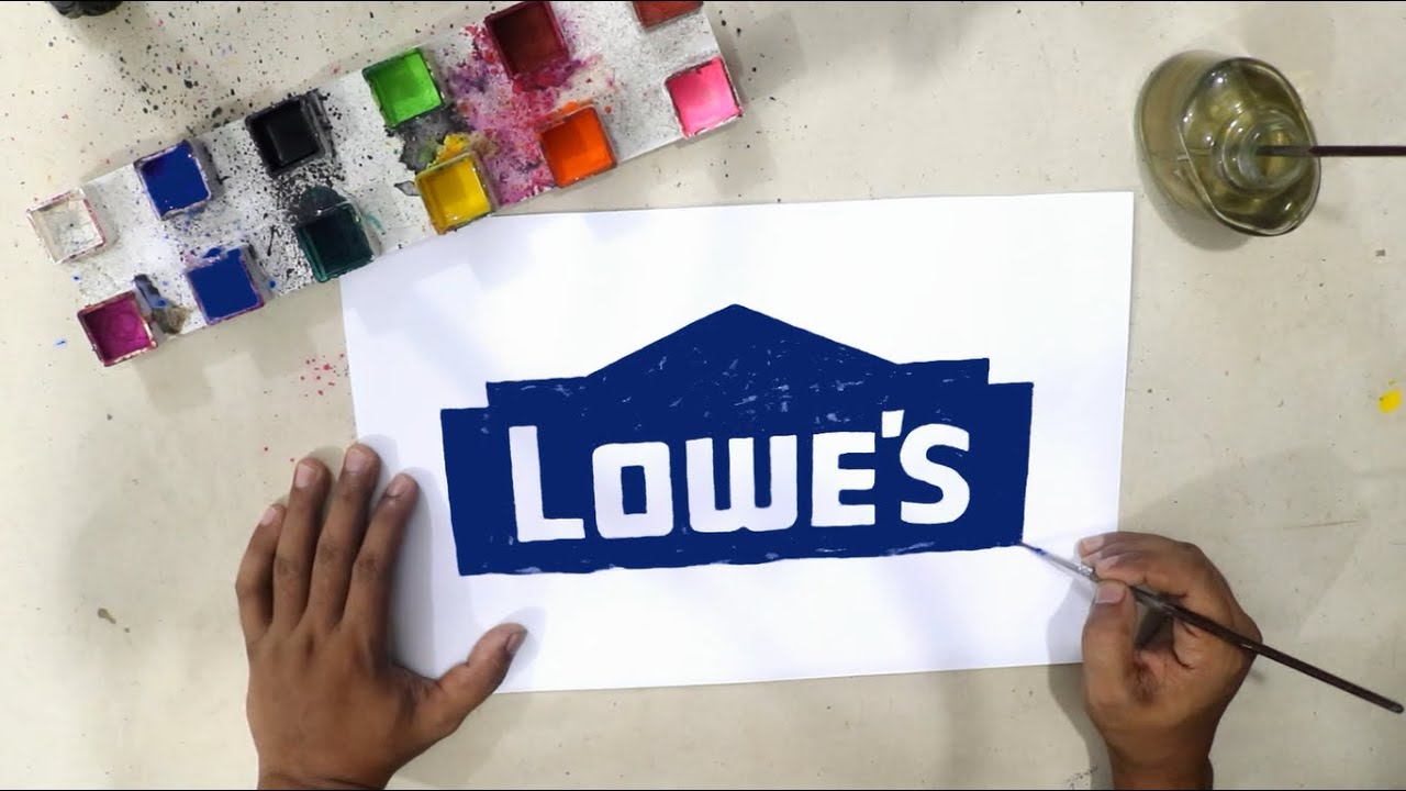 How to draw the Lowe's logo - YouTube
