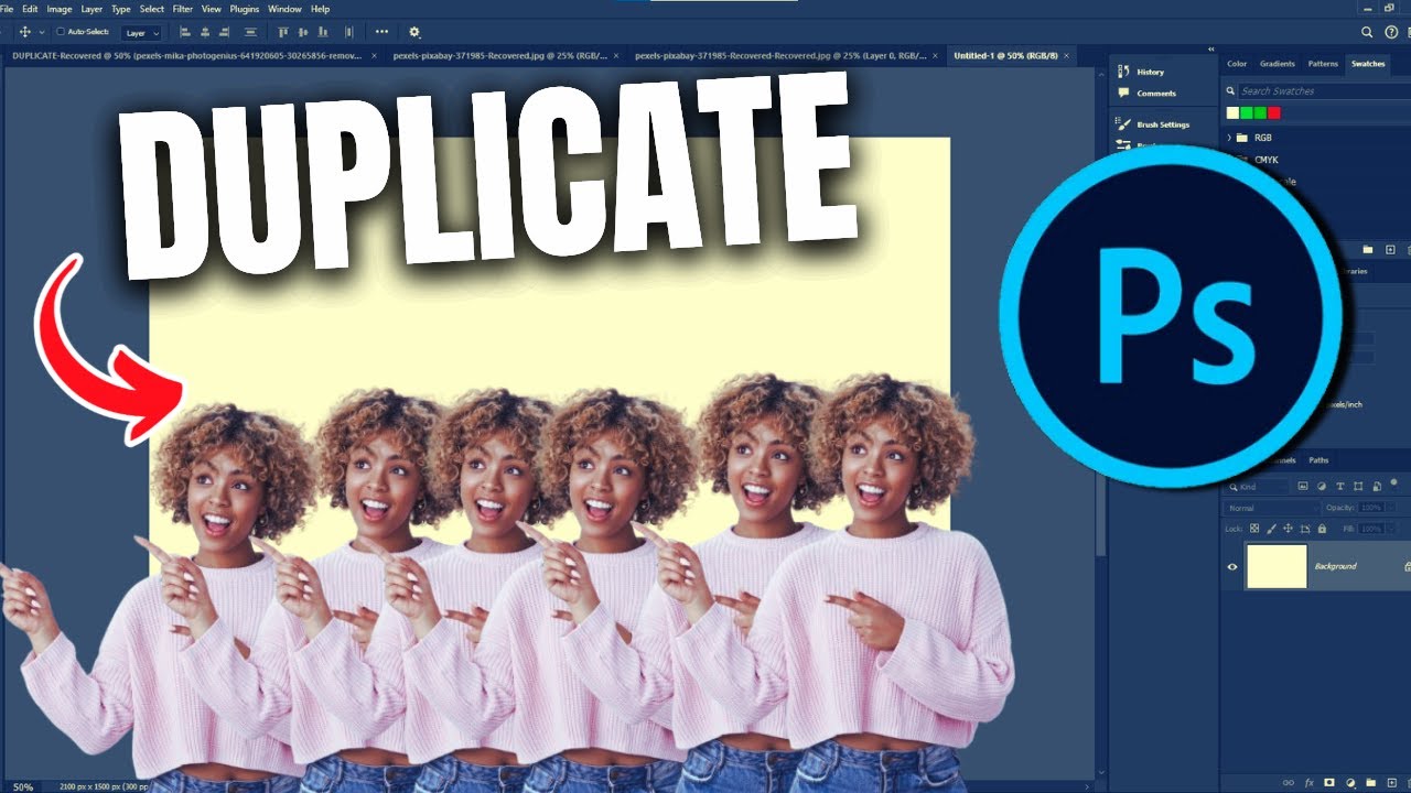 How To Duplicate Images In Photoshop - YouTube
