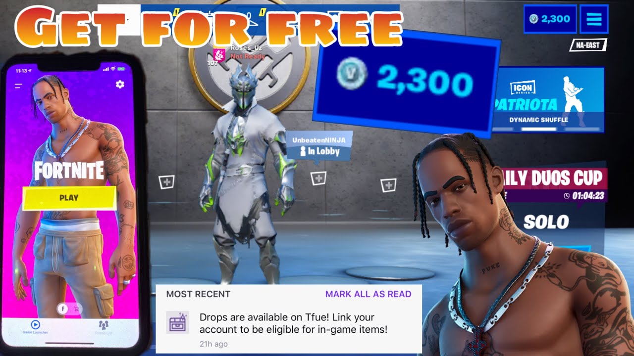 Get TRAVIS SCOTT Skin for FREE also Doing Challenge// Fortnite - YouTube