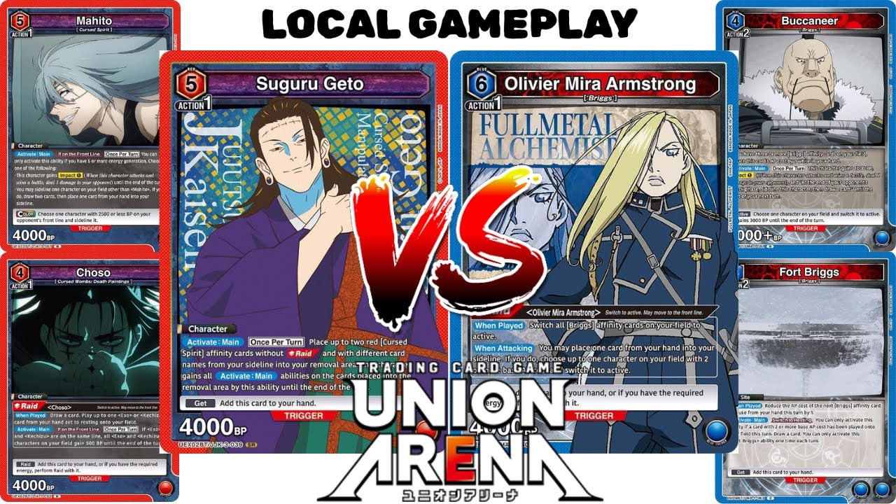 [Union Arena] Local Gameplay – Red Geto vs Blue Briggs | Goofy Game ...