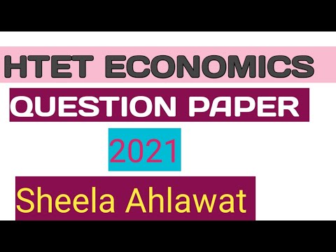 HTET ECONOMICS, QUESTION PAPER 2021 - YouTube