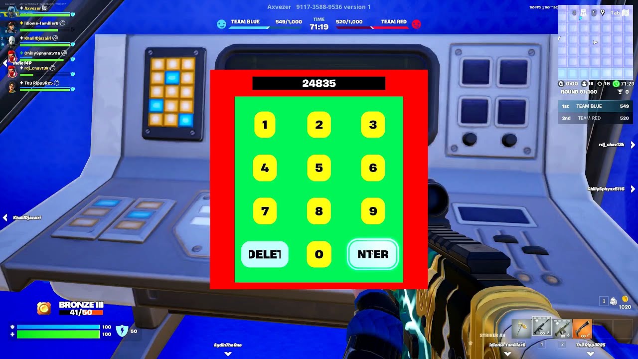 FIND VAULT CODE LOCATIONS 9117-3588-9536 xD - Fortnite - YouTube