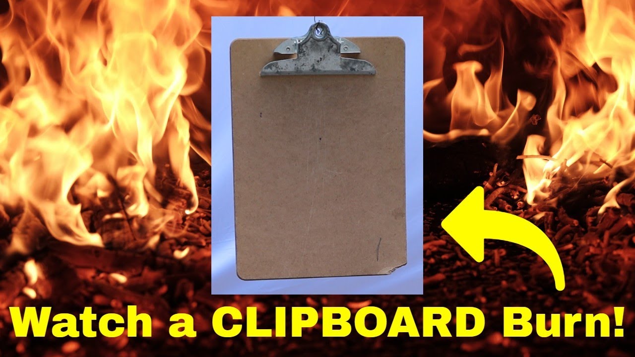 Watch a Clipboard burn - YouTube