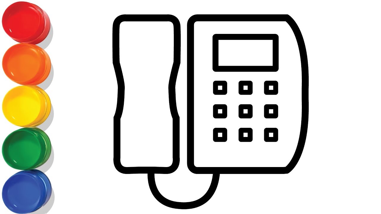 Telephone Drawing and Coloring for Baby || ChuChu Colors TV - YouTube