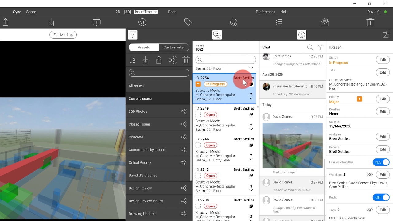 How to use issue list and switchback in Revizto - YouTube