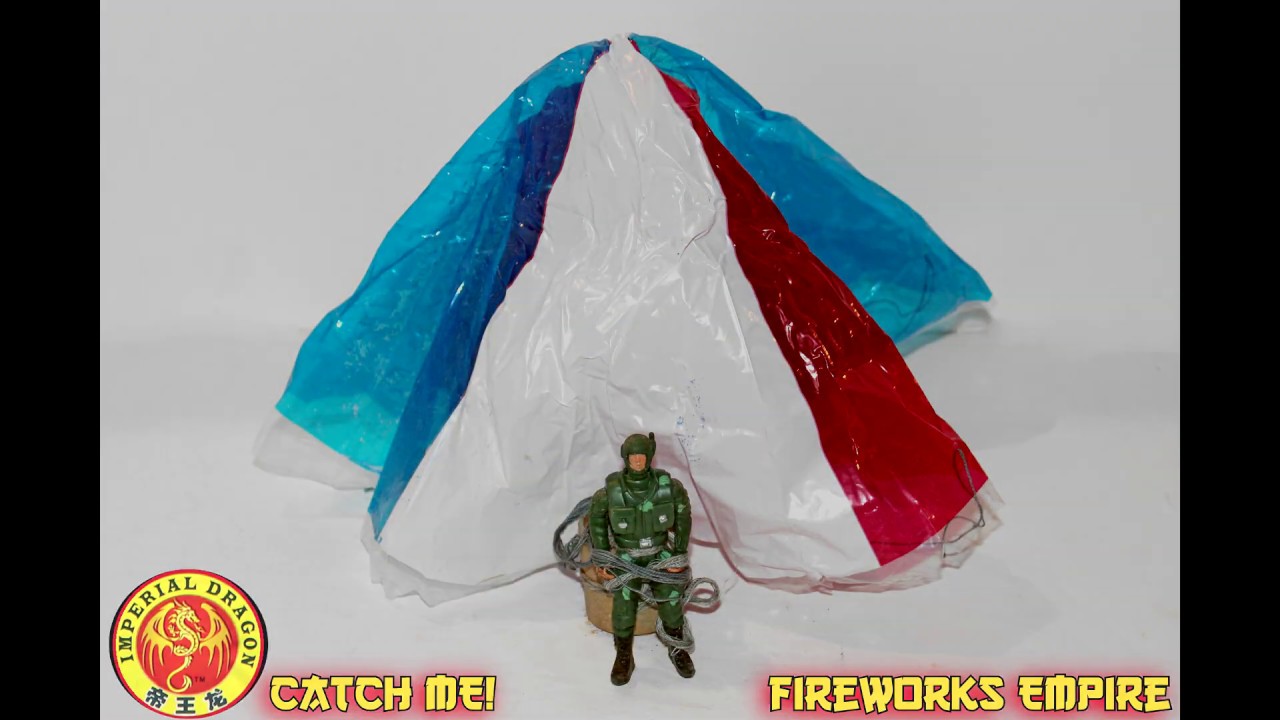 Imperial Dragon Fireworks - Catch Me! (parachute w/ army man) - YouTube