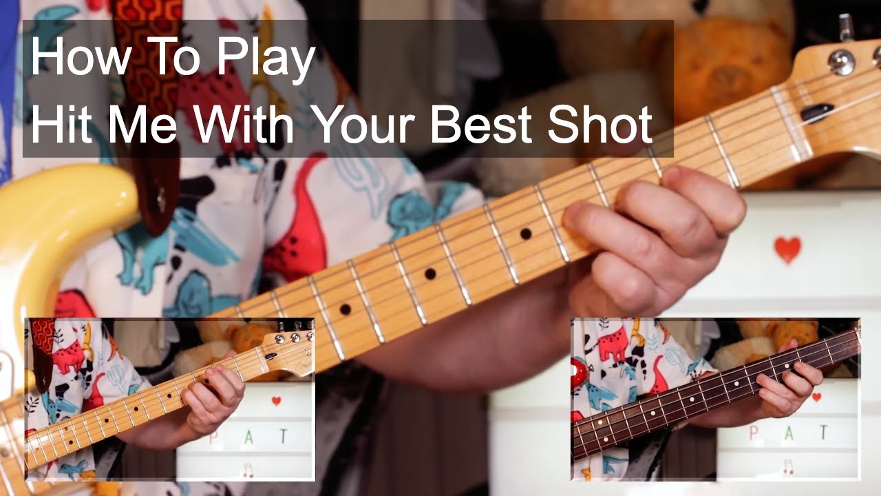 'Hit Me With Your Best Shot' Pat Benatar Guitar & Bass Lesson - YouTube