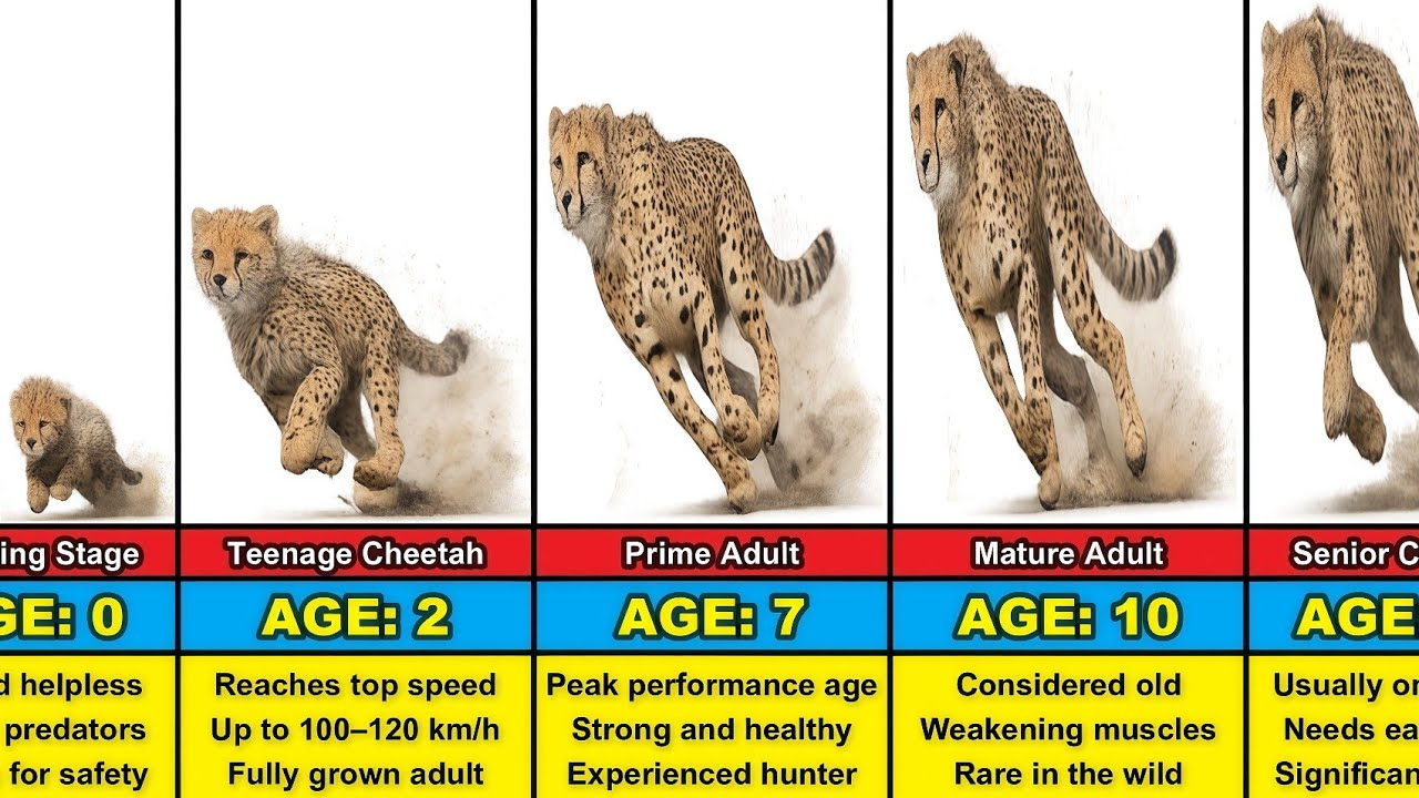 Cheetah Transformation From 0 to 15 Years Old - YouTube