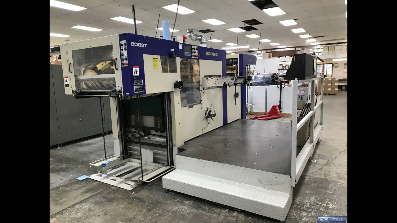 Automatic Die Cutter Bobst SP-76E 1996 - YouTube