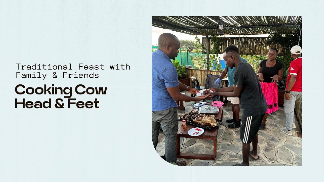 Cooking Cow Head & Feet | Traditional Feast with Family & Friends - YouTube