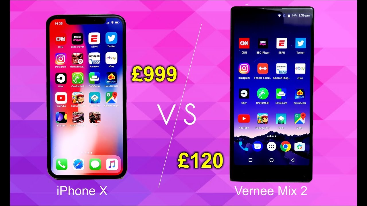 Speed test: Vernee Mix vs iPhone X | You'll be shocked - YouTube