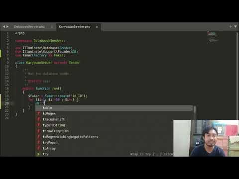 Cara Membuat Seeding dan Faker di Laravel - YouTube