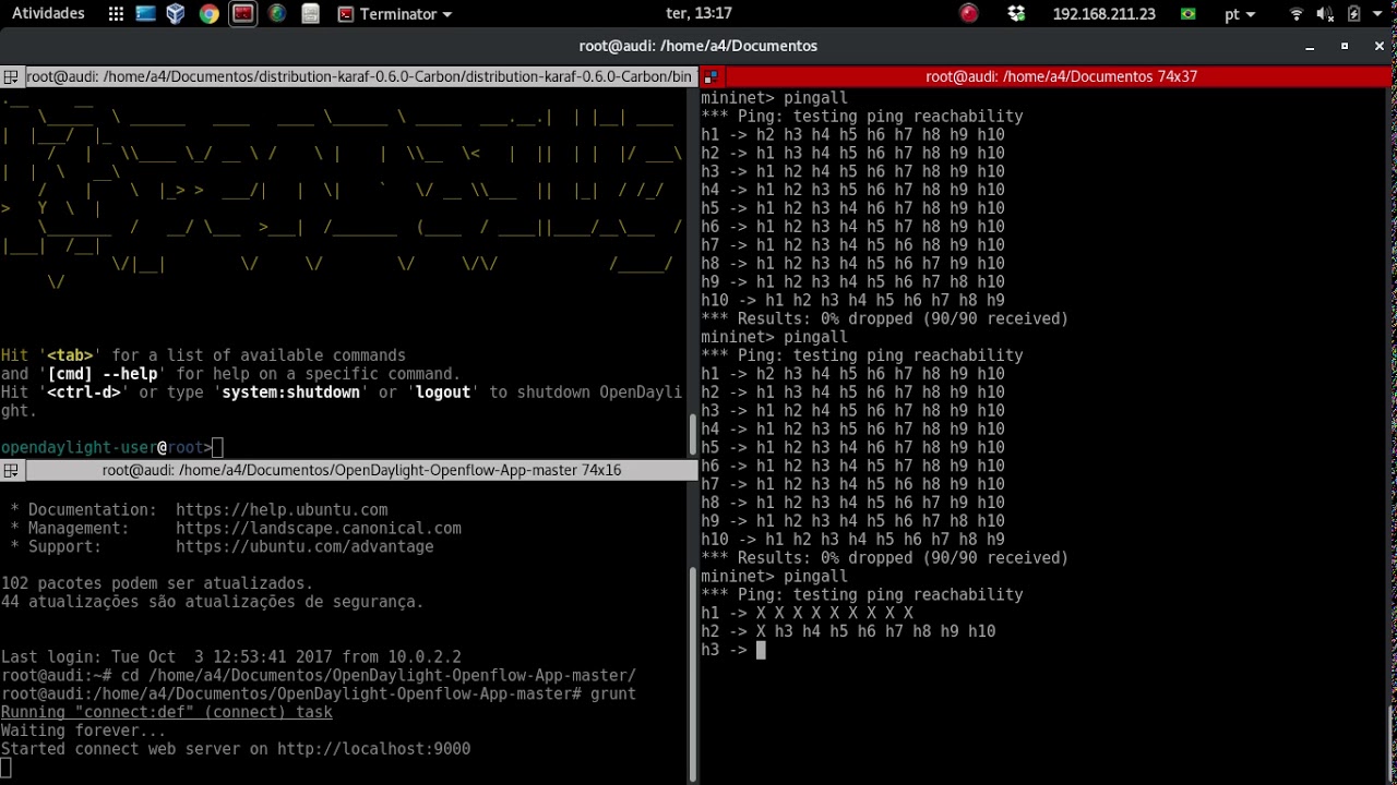 Lab SDN - Controller OpenDayLight and Cisco OpenFlow Manager App - YouTube