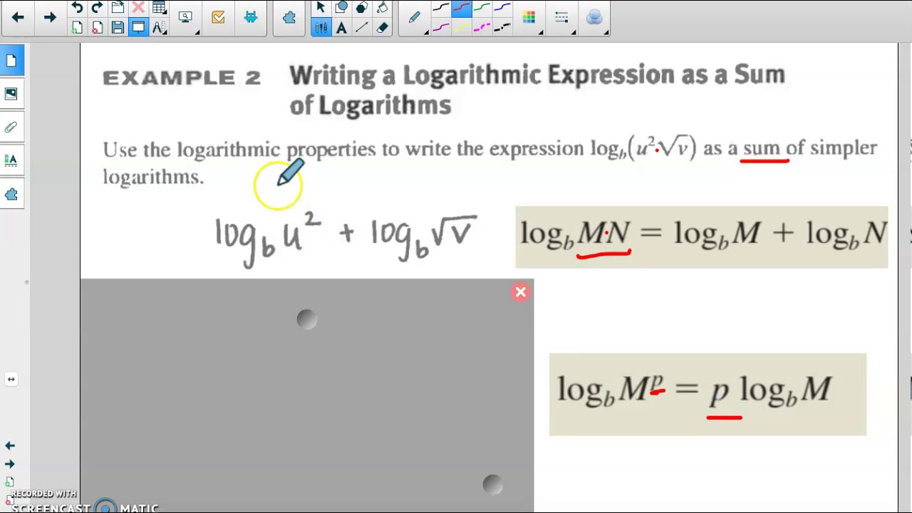 Sum Product Log Property Part 1 - YouTube