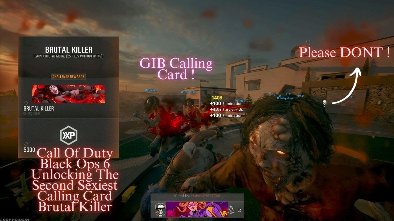 Call of Duty Black Ops 6 - Unlocking the Second Sexiest Calling Card ...