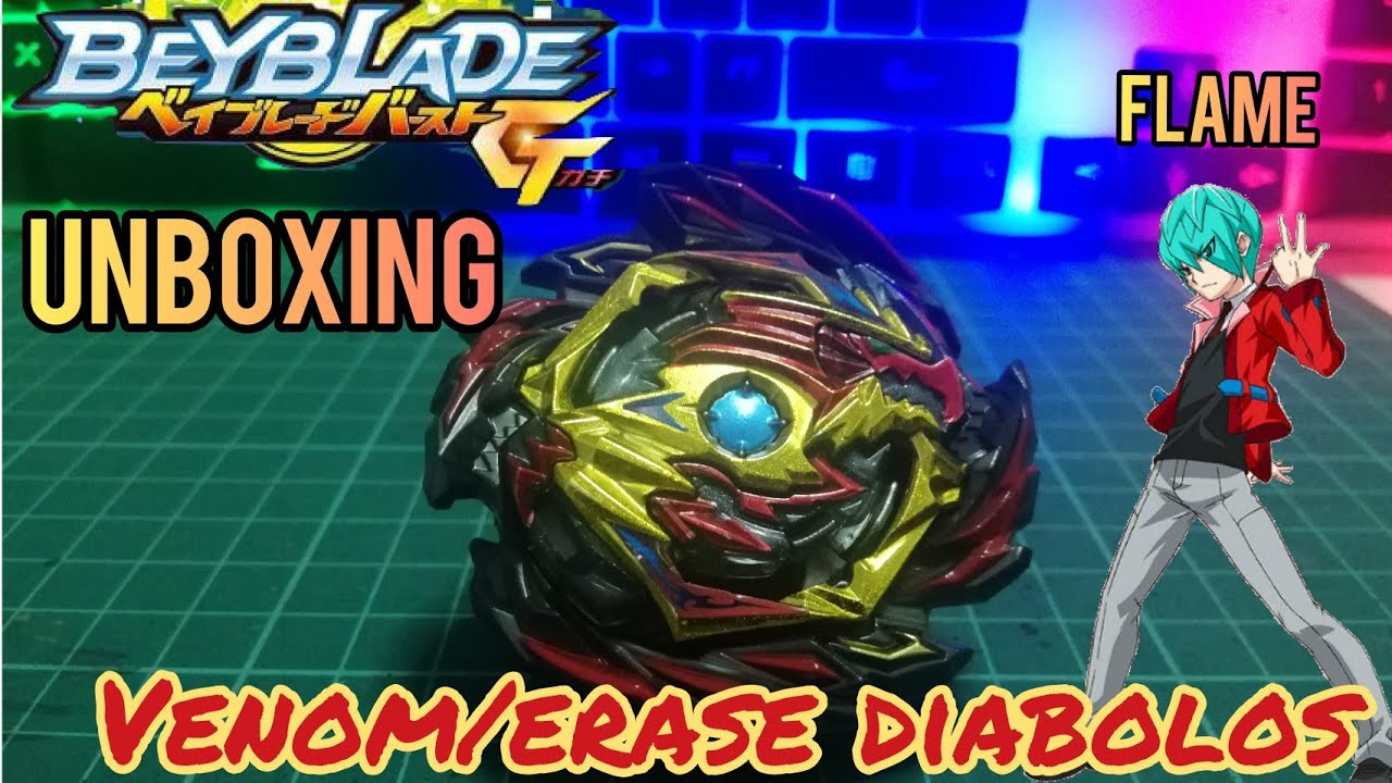 Unboxing + Review |Beyblade GT Venom Diabolos (fake) Brand Flame🔥 - YouTube