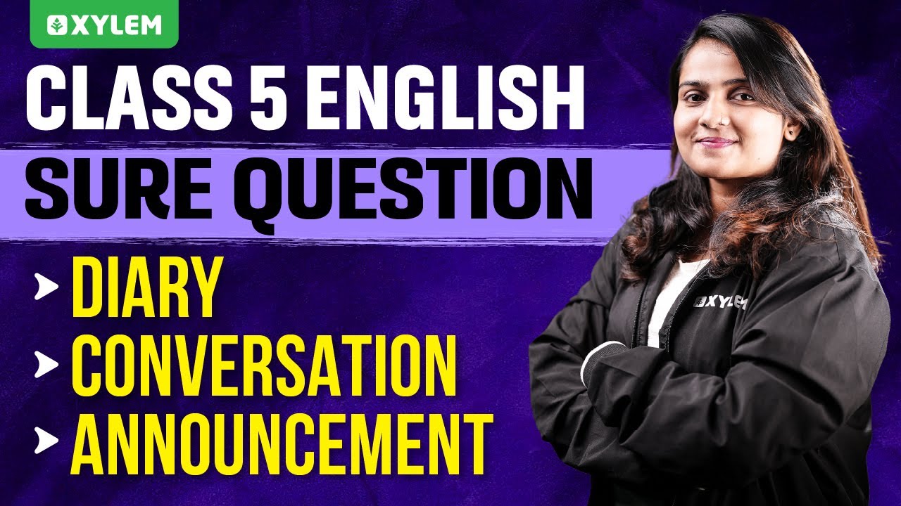 Class 5 English | Sure Question | Diary - Conversation - Announcement ...