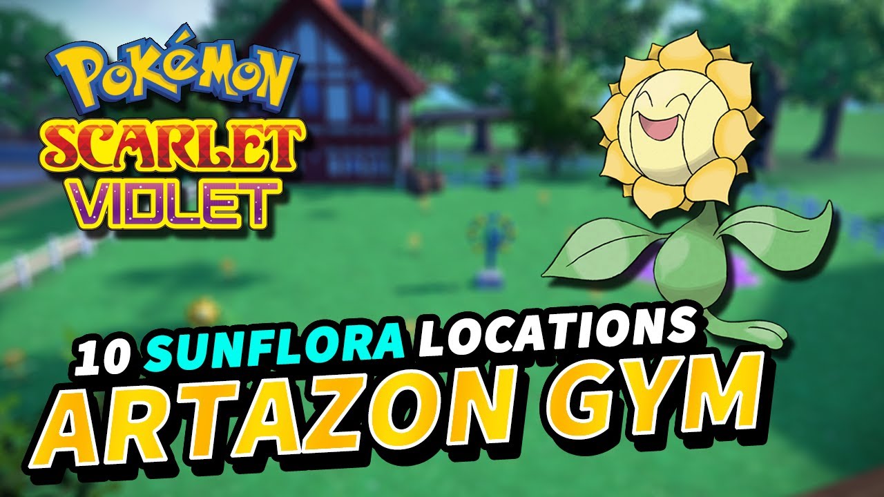 Pokemon Scarlet & Violet Artazon Gym 10 Sunflora Locations - YouTube