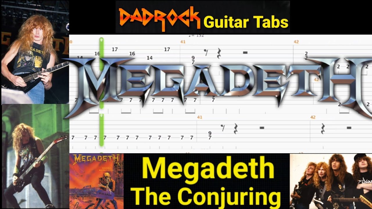 The Conjuring - Megadeth - Guitar + Bass TABS Lesson - YouTube