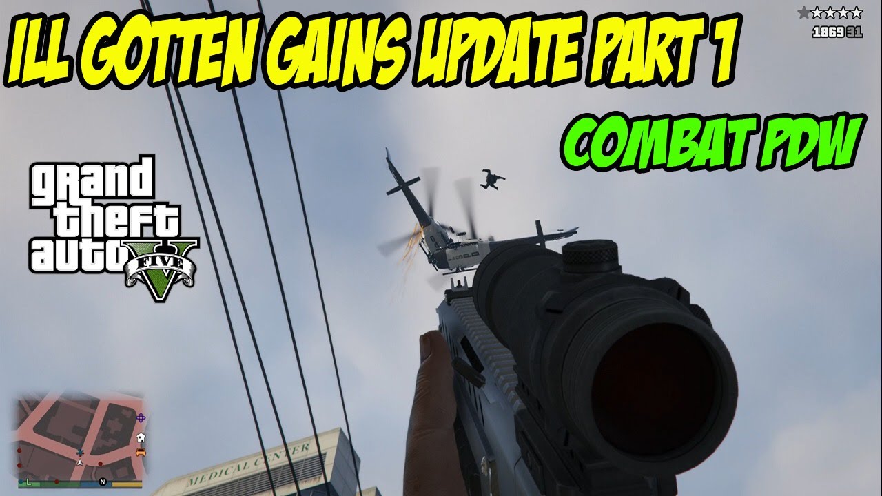 GTAV Combat PDW New Gun ill Gotten Gains Update Part 1 - YouTube