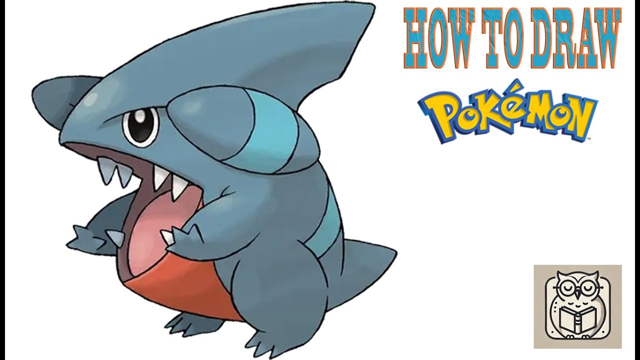 How to draw POKEMON Gible step by step - YouTube
