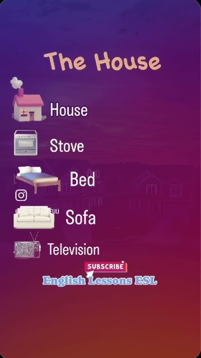 English to Spanish : The house🏠 #english #usa #español #esl #animals # ...