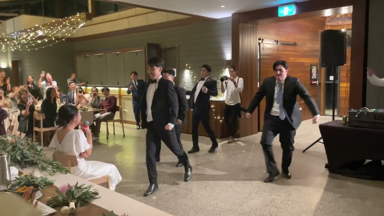 Groomsmen Surprise BTS Medley Wedding Dance - YouTube