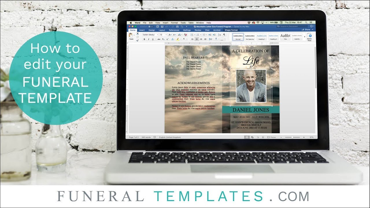 Funeral Templates - How to edit your Funeral Template - YouTube