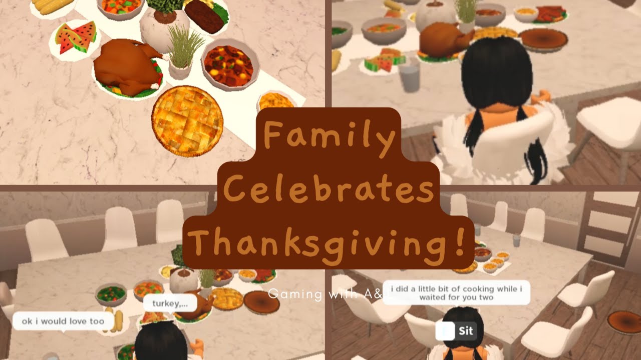 Family Celebrates Thanksgiving! 🦃🍂 | Roblox Welcome to Bloxburg ...