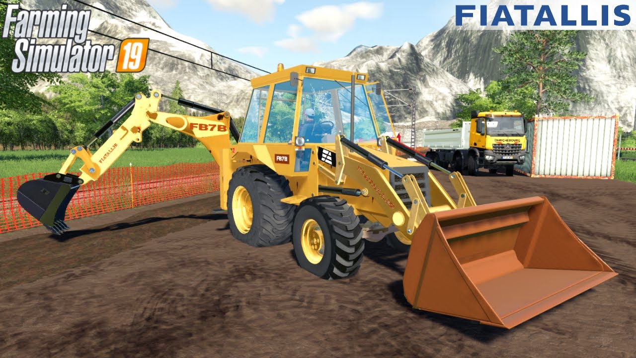 Farming Simulator 19 - FIATALLIS Backhoe Loader Digging The Dirt At The ...