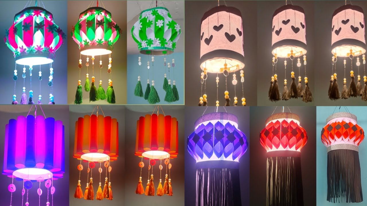 Handmade Akash Kandil | Akash Kandil Making At Home For Diwali ...