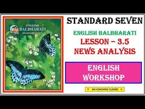 3.5 News analysis Question answer class 7th English Balbharati - YouTube