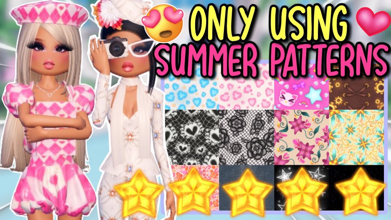 ONLY WEARING SUMMER PATTERNS FOR MY OUTFITS | Roblox Dress To Impress ...