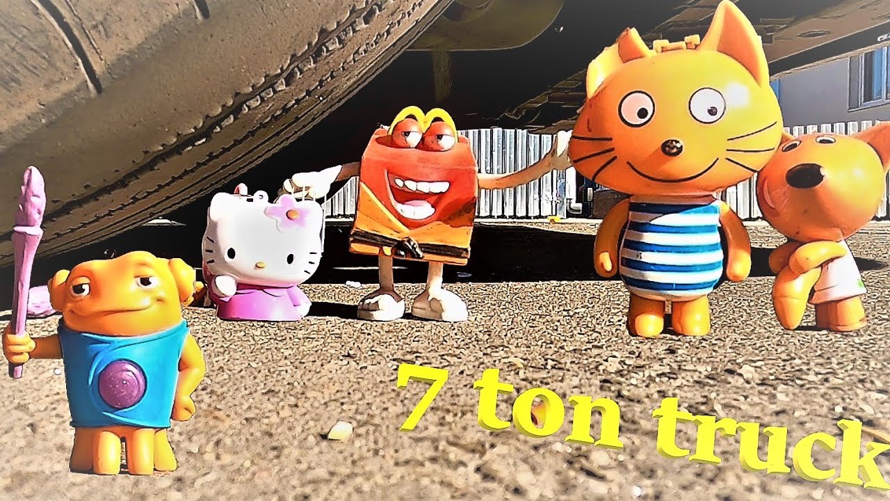 7 ton truck crushes toys | Experiment Car | Crushing Crunchy & Soft ...
