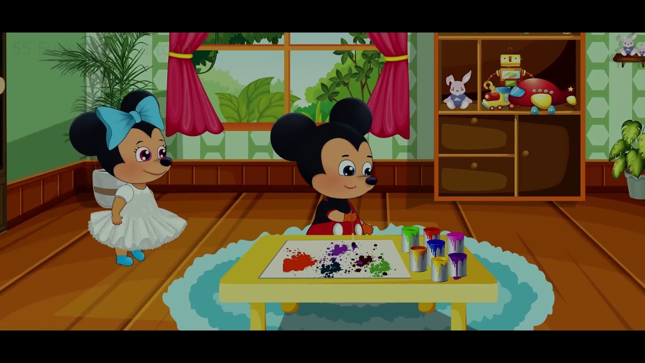 Mickey Mouse and Minnie Mouse Give Their Mother a Colorful Dress ...