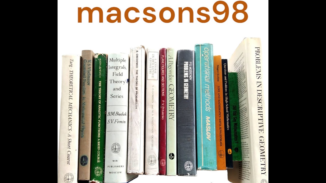 13 Mathematics books by Mir Publishers Moscow... - YouTube