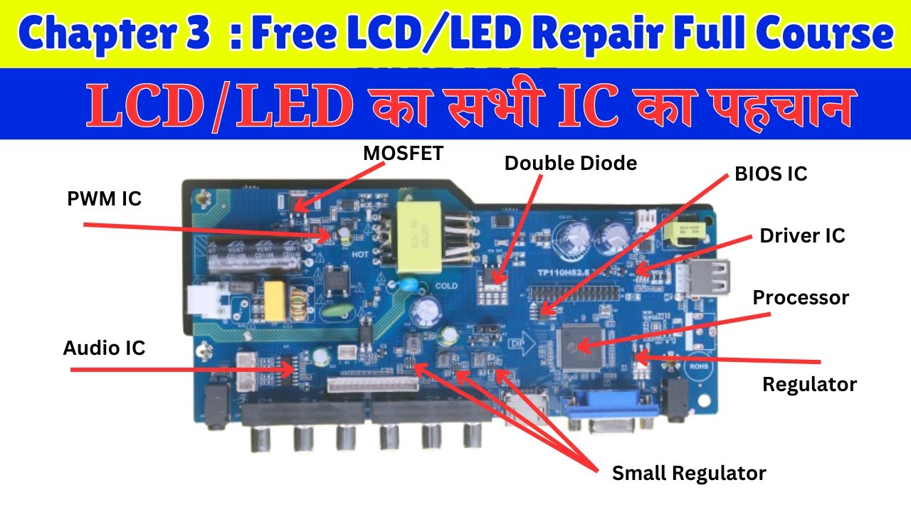 LCD LED TV All IC Identification and Detail Explain in Hindi | Free LCD ...