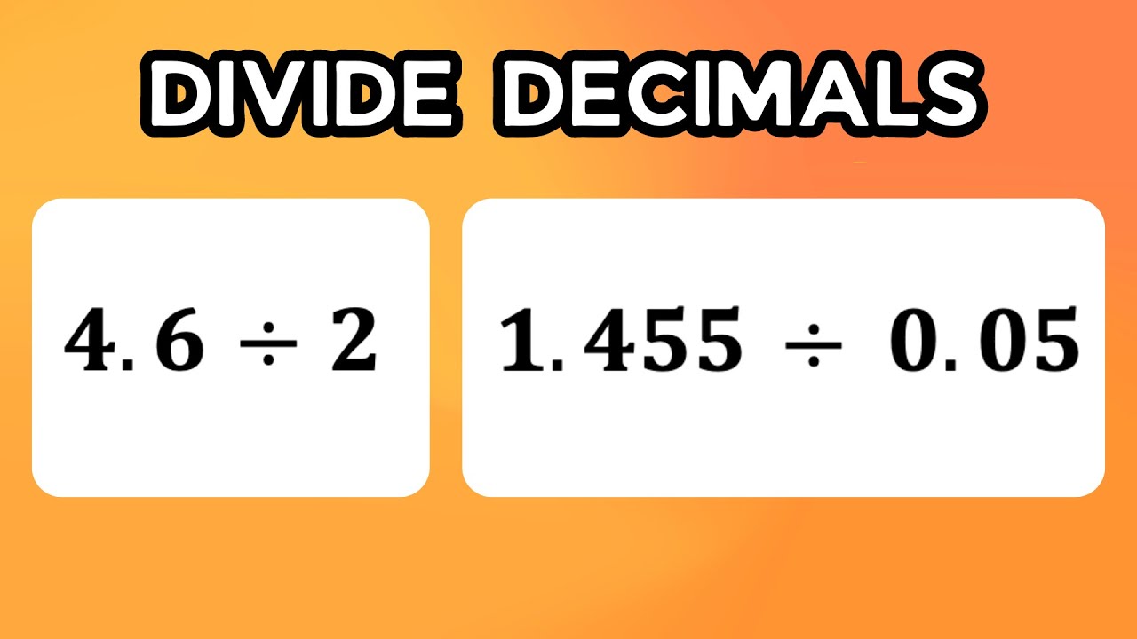 A Fun and Interactive Approach to Divide Decimals (1 of 2) - YouTube