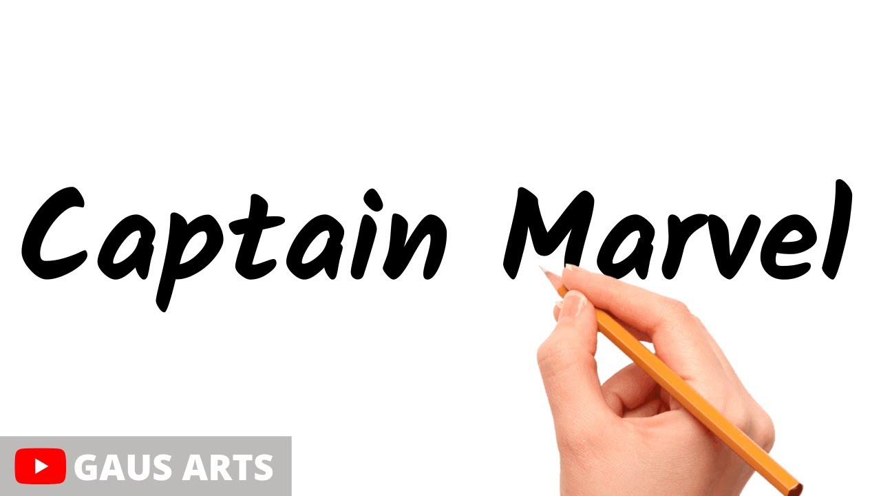 [VERY EASY] How to draw CAPTAIN MARVEL from word CAPTAIN | Challenge ...