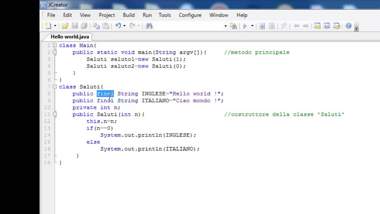 Corso Di Java Lezione 1 Youtube