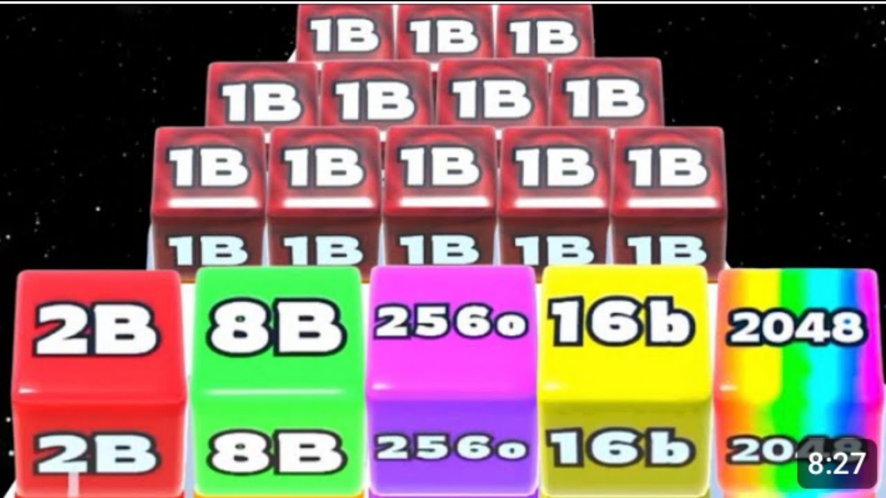 jelly run merge : 2048 all level MX ( ASMR gameplay) new update jelly ...