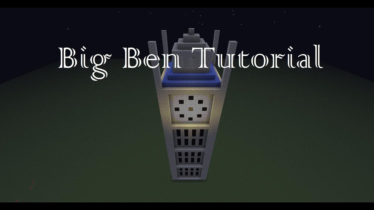 Minecraft Big Ben Tutorial - YouTube