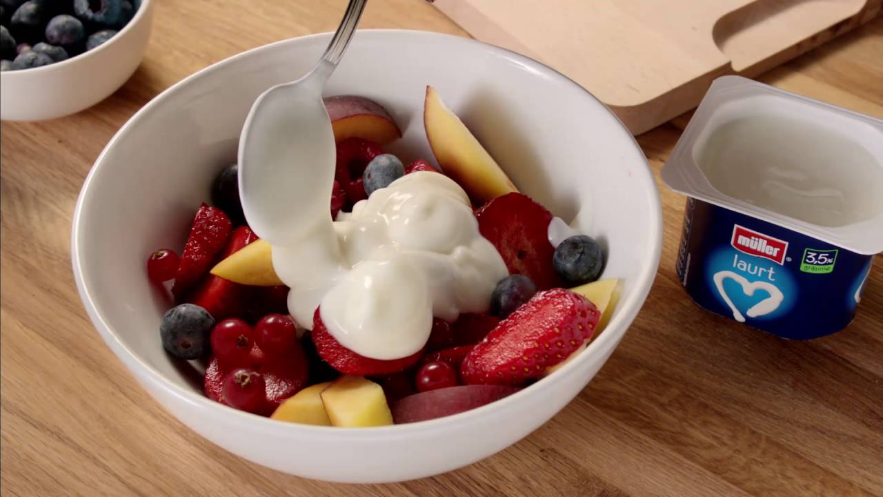 Muller iaurt fin si fructe din plin - YouTube
