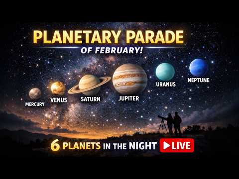 🔴LIVE Planetary Parade 2026 | 6 Planets Visible Tonight in the Night Sky