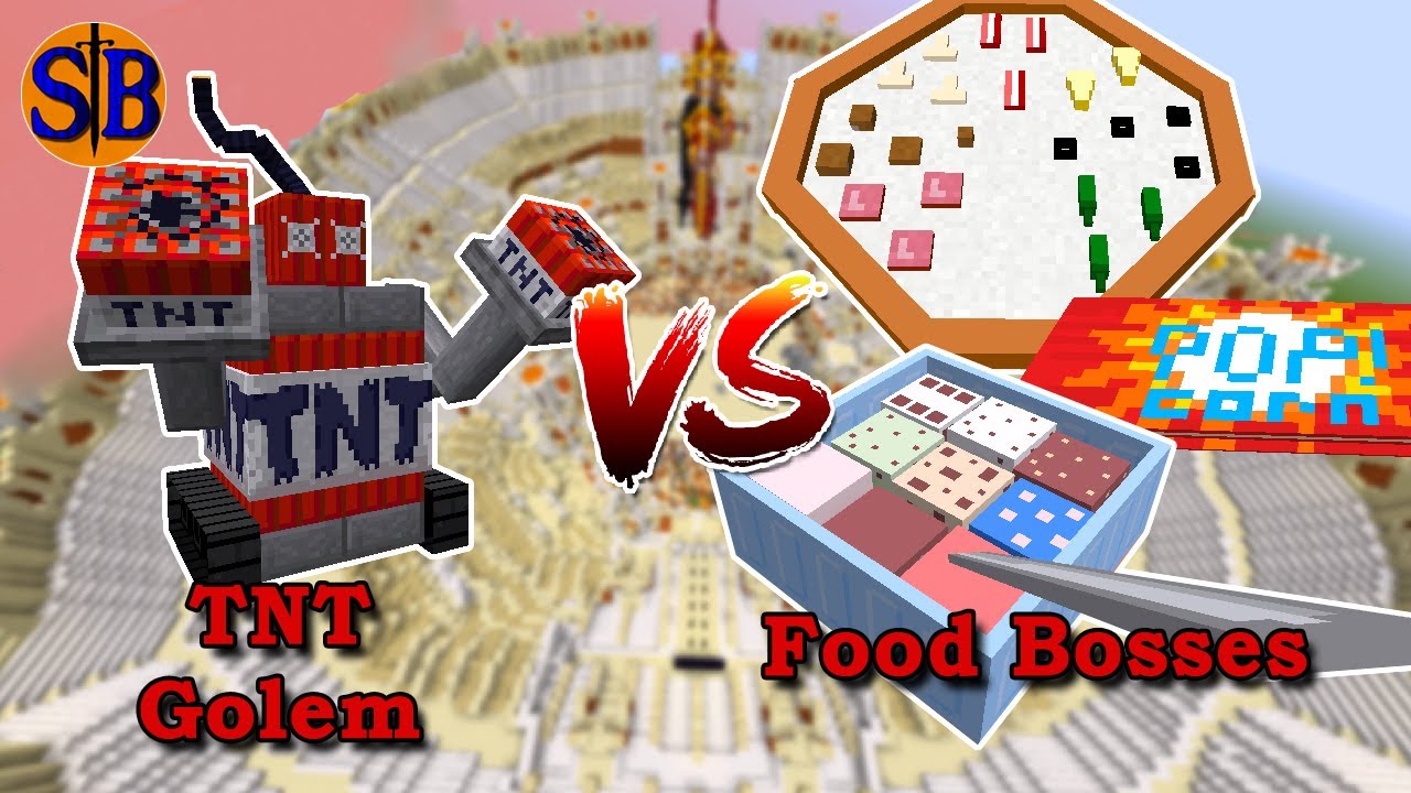 TNT Golem vs Food Boss | Minecraft Mob Battle - YouTube