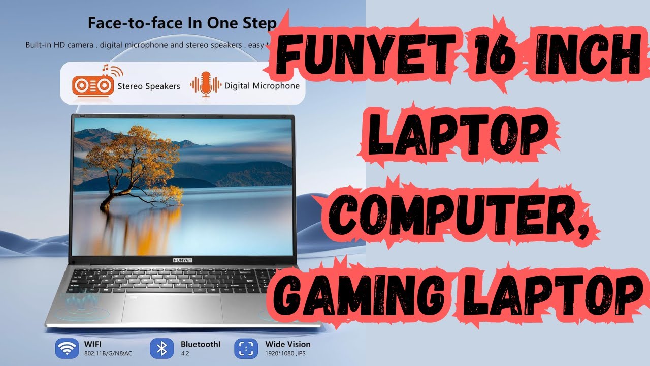 FUNYET 16 Inch Laptop Computer, Gaming Laptop, 16GB RAM 512GB SSD ...