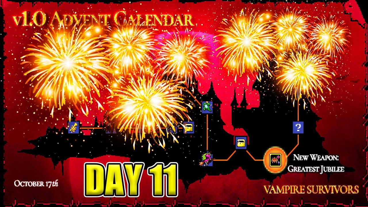 NEW WEAPON Greatest Jubilee Brings Fireworks to Vampire Survivors - YouTube