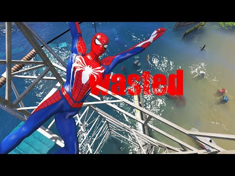 GTA 5 Epic Wasted Spider-Man Jumps/Fails Ep.125 (Fails, Funny Moments)